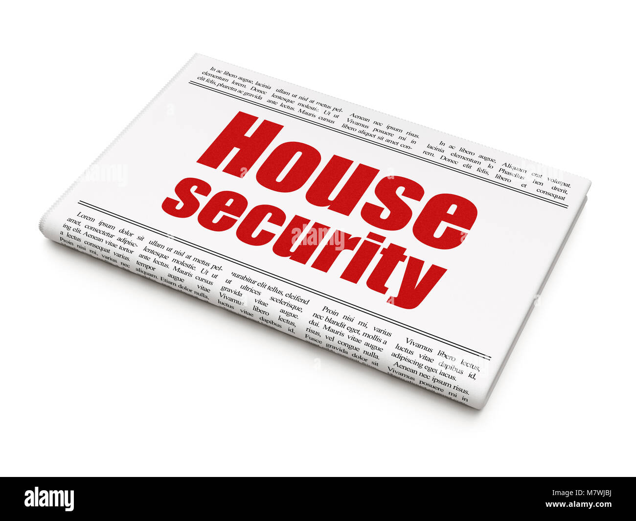 Security concept: newspaper headline House Security Stock Photo - Alamy