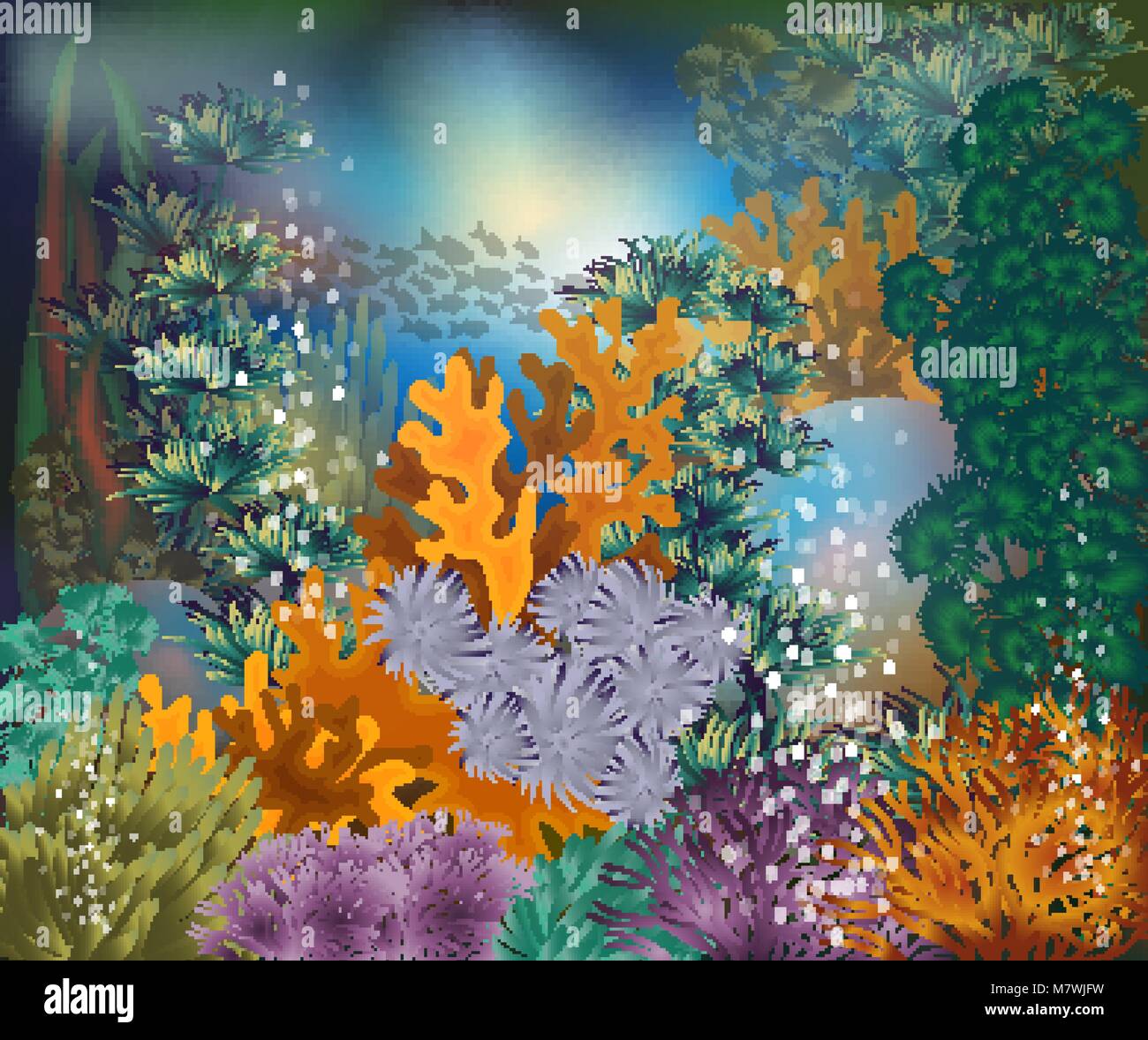 Wild tropical beach coral Stock Vector Images - Alamy