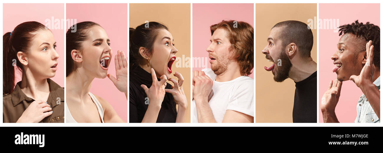 Angry people screaming Stock Photo - Alamy