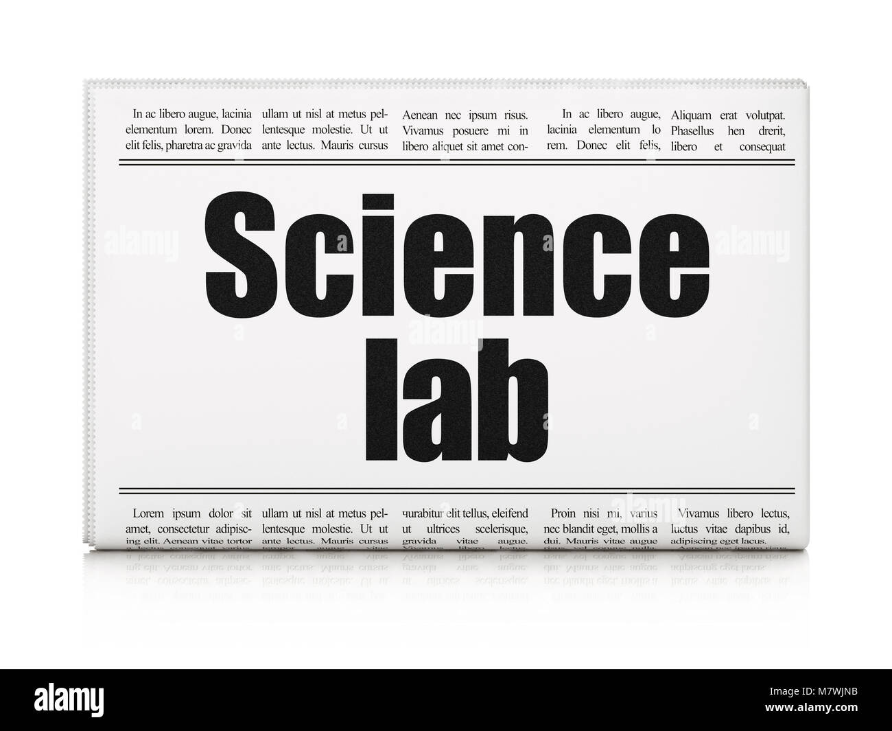 Science concept: newspaper headline Science Lab Stock Photo - Alamy