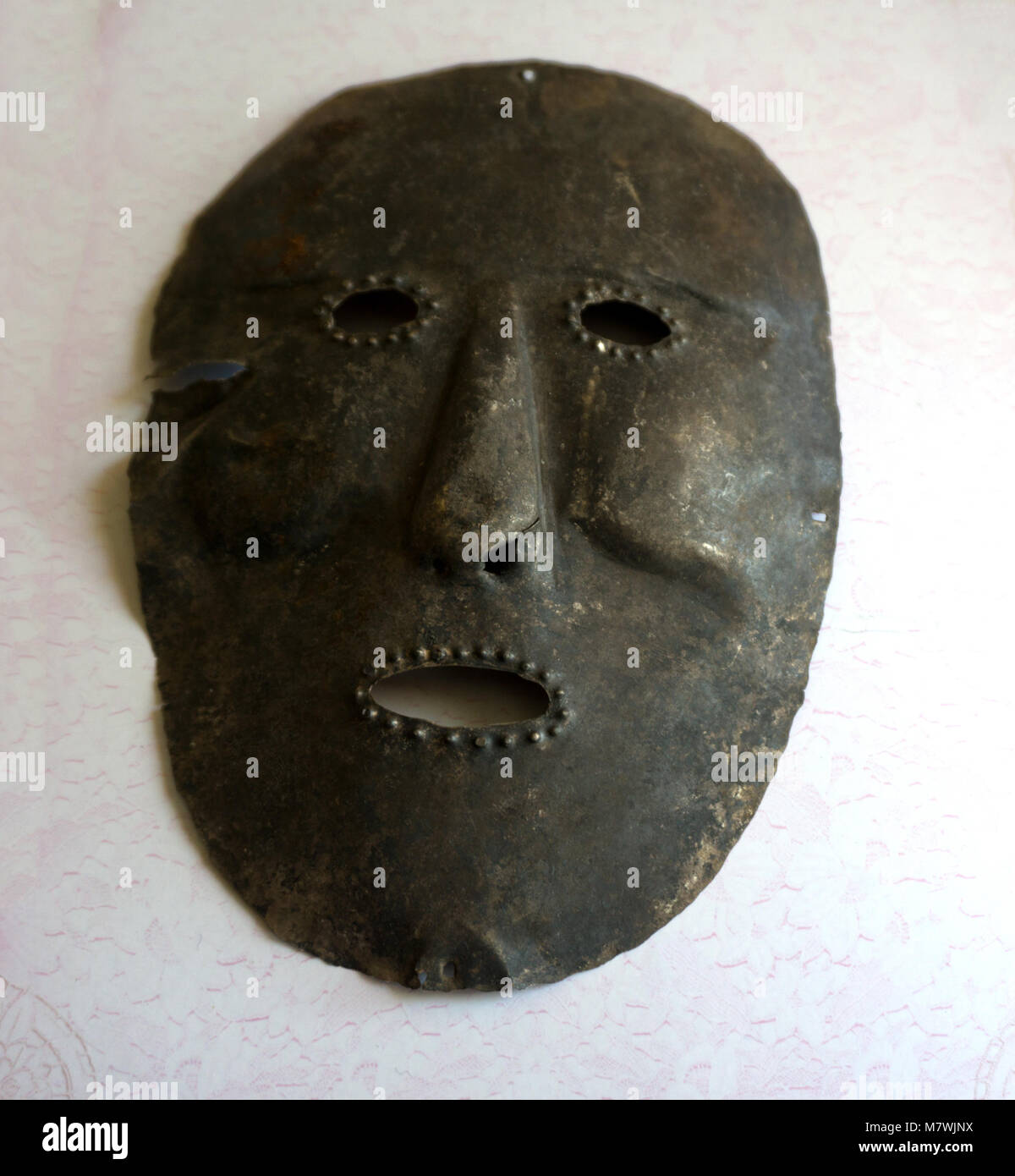 old masks for the funeral Stock Photo - Alamy