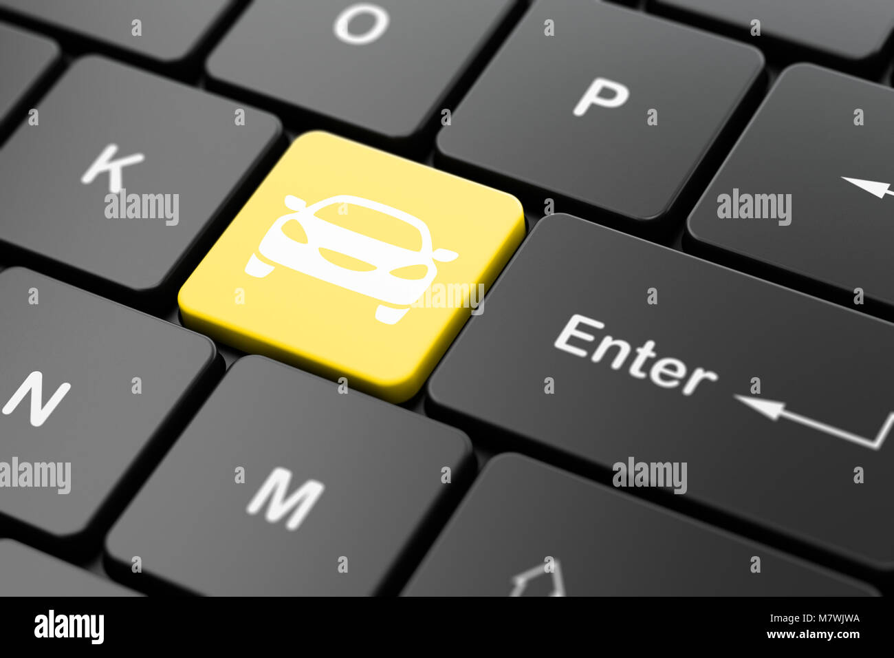 Tourism concept: Car on computer keyboard background Stock Photo - Alamy