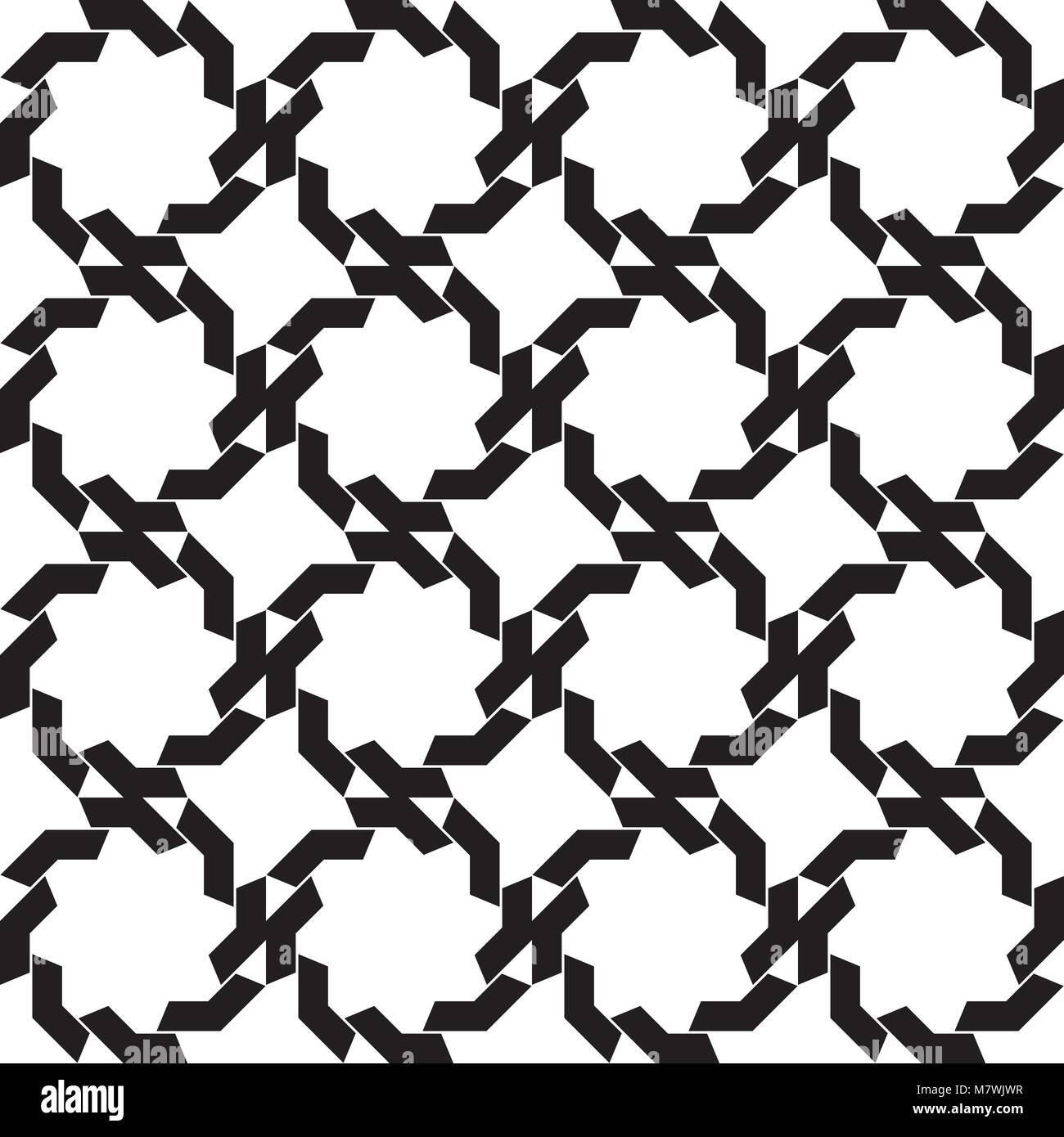 Universal Repeating Abstract Shape In Black And White Stock Vector Image And Art Alamy