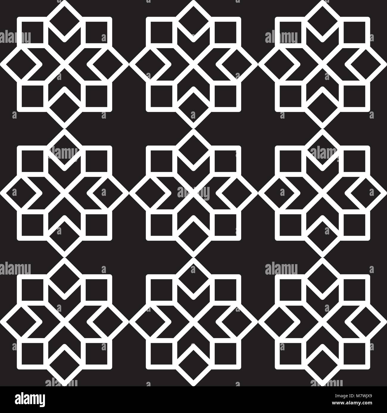 Universal Repeating Abstract Shape In Black And White Stock Vector Image And Art Alamy