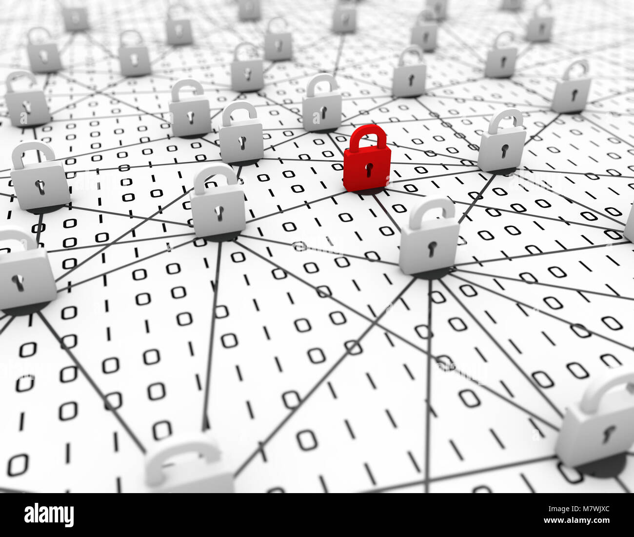 Network Technology Security, Locking and Connecting Stock Photo - Alamy