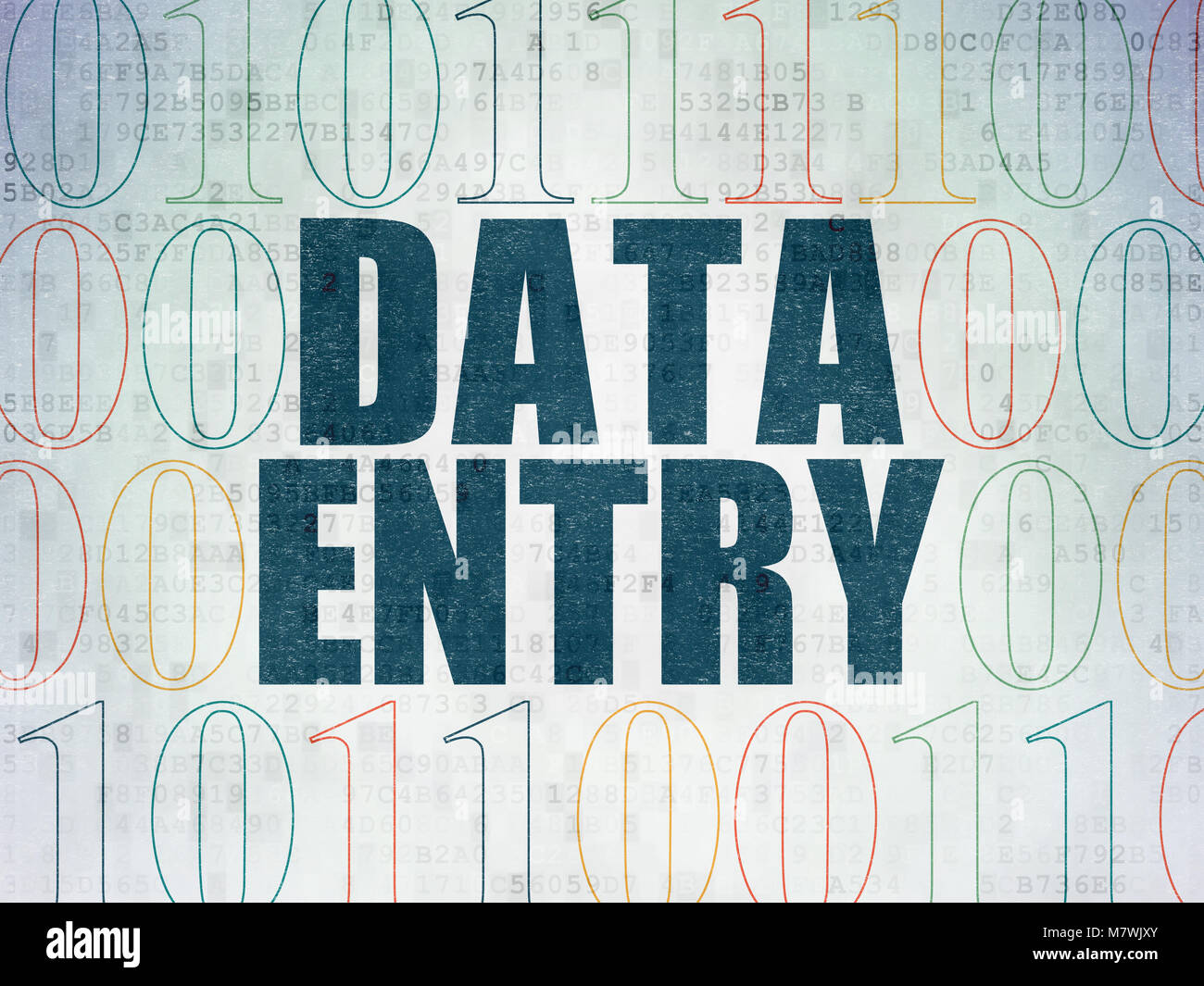 Information concept: Data Entry on Digital Data Paper background Stock ...