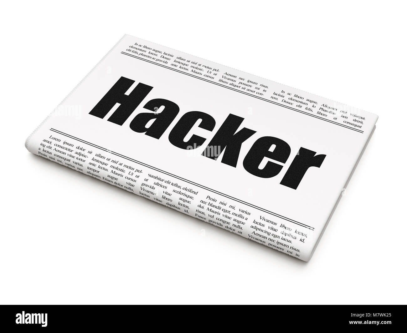 Security concept: newspaper headline Hacker Stock Photo - Alamy