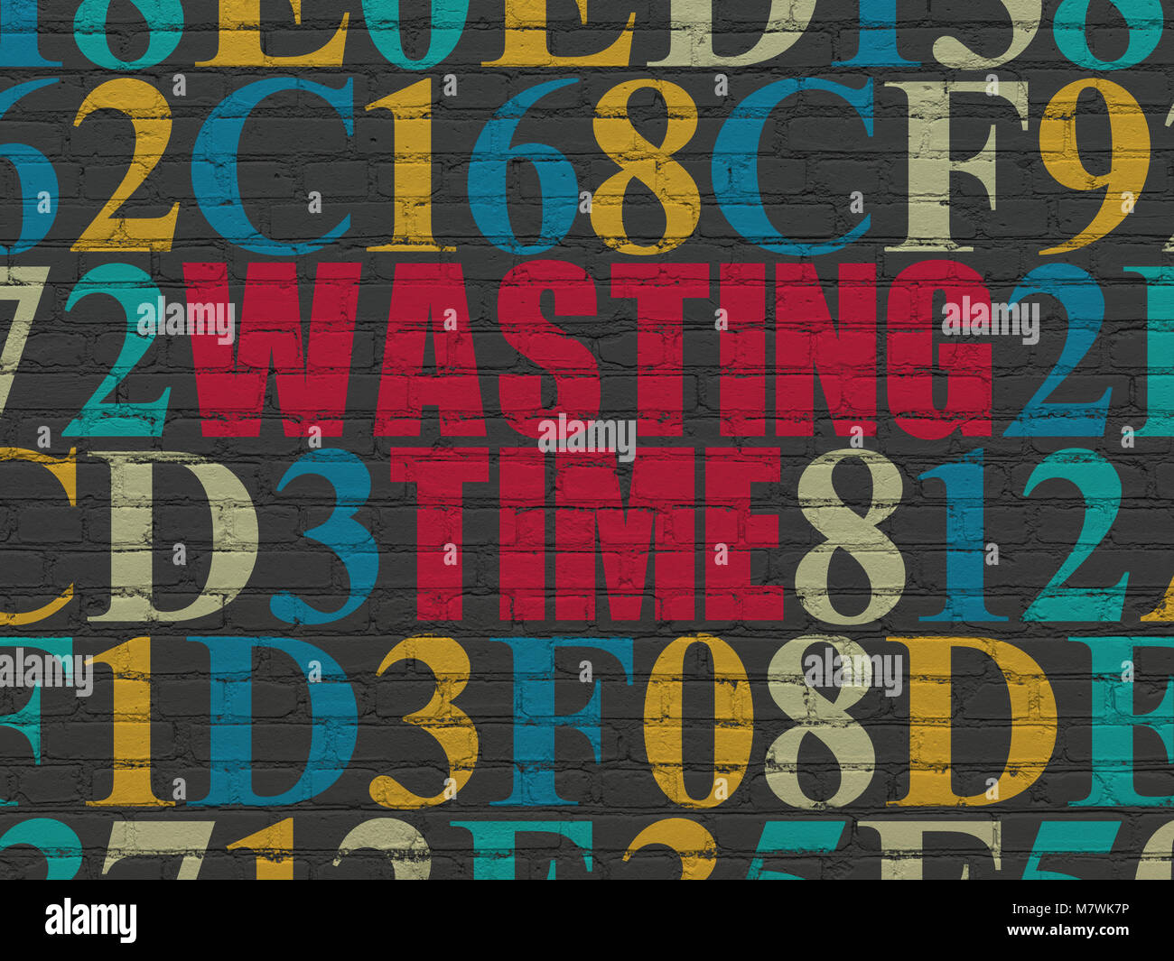 Timeline concept: Wasting Time on wall background Stock Photo - Alamy