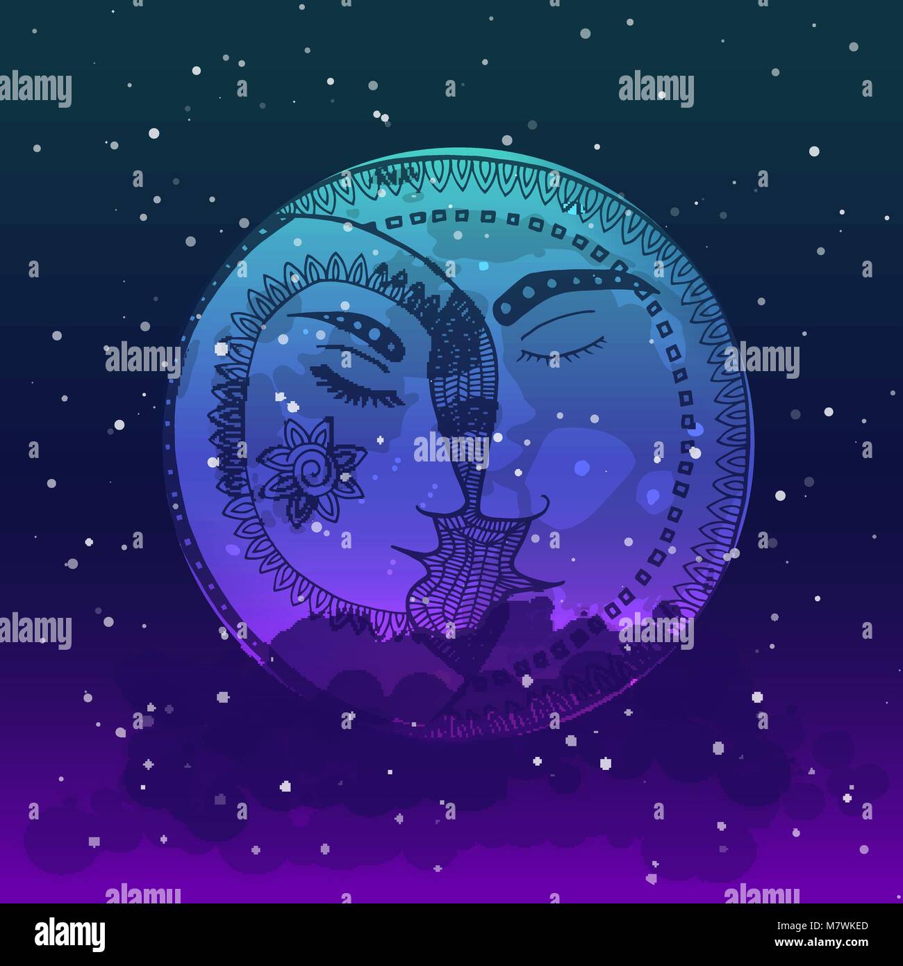 Love to the moon and back Stock Vector Images - Alamy