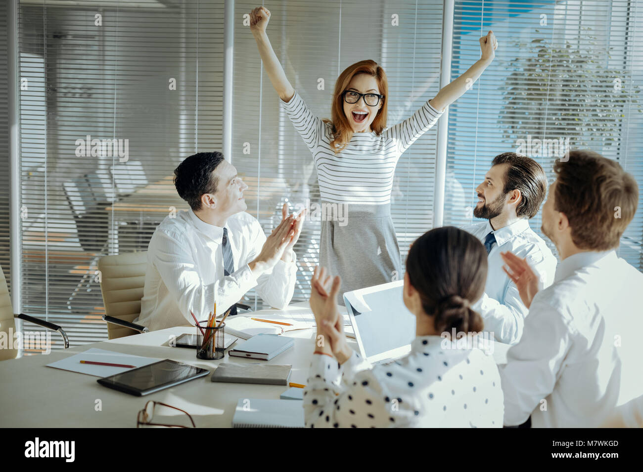 Celebrating collaboration hi-res stock photography and images - Alamy