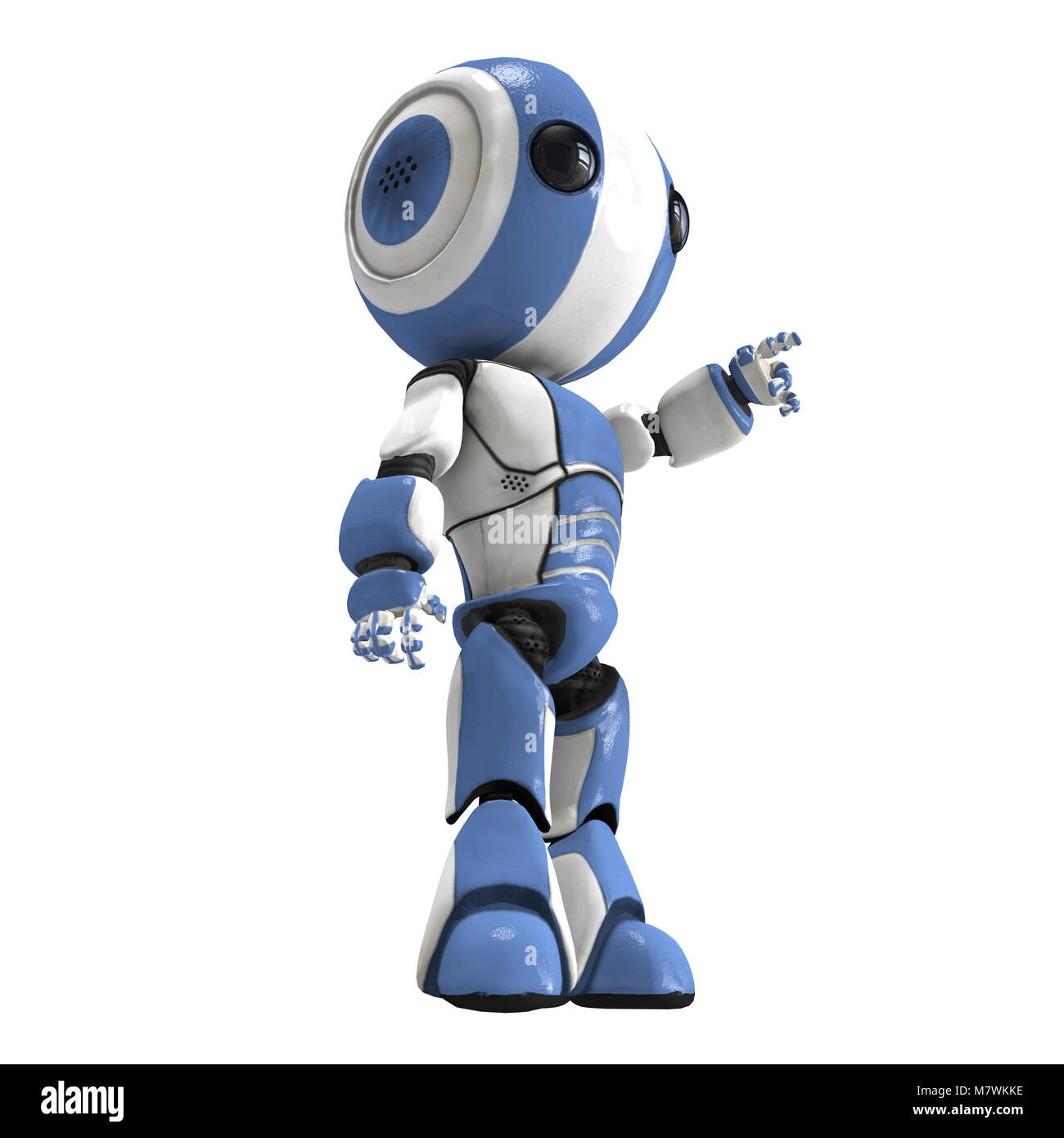3d robot pointing up Stock Photo - Alamy