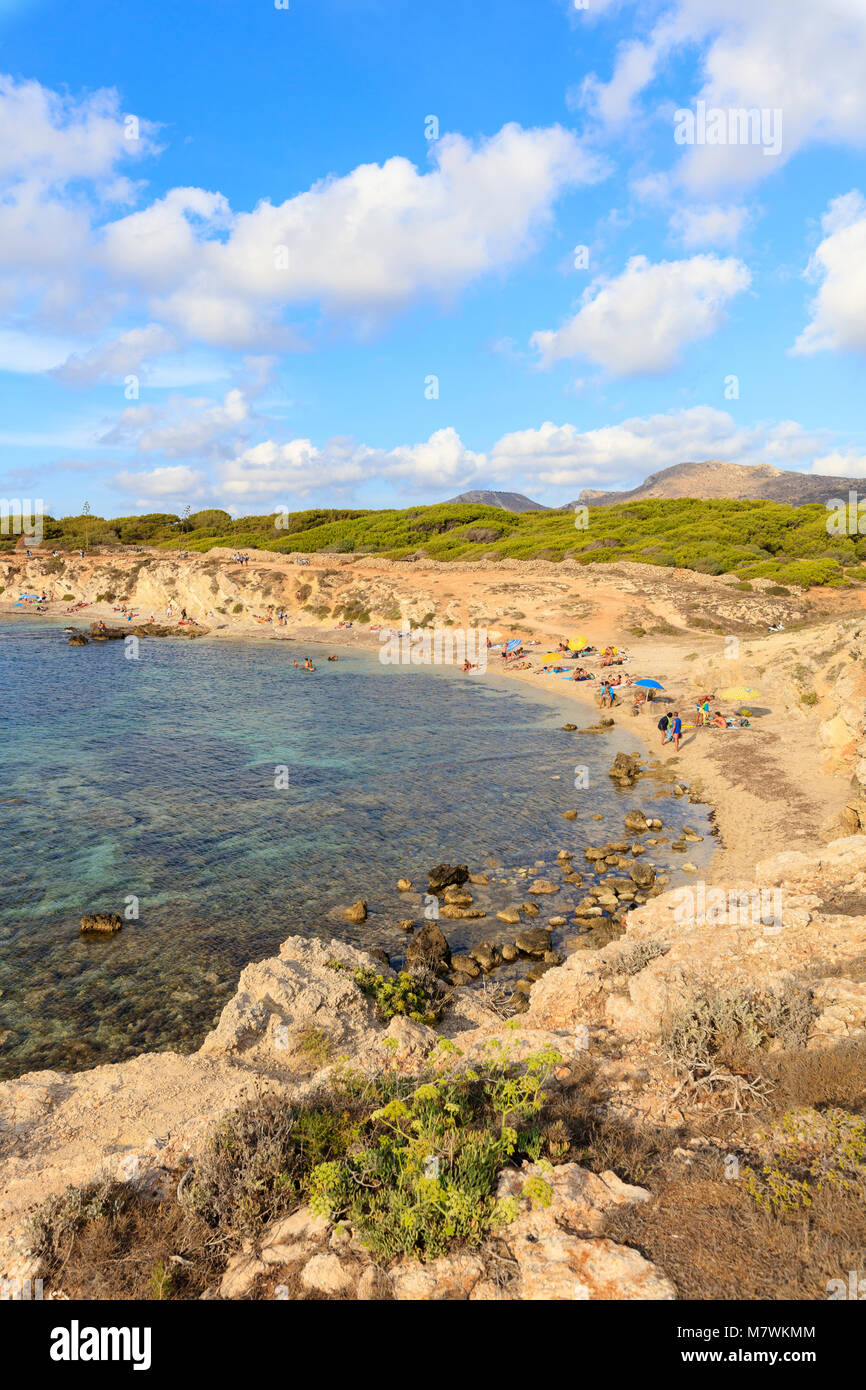 Cala Rotonda, Favignana island, Aegadian Islands, province of Trapani ...
