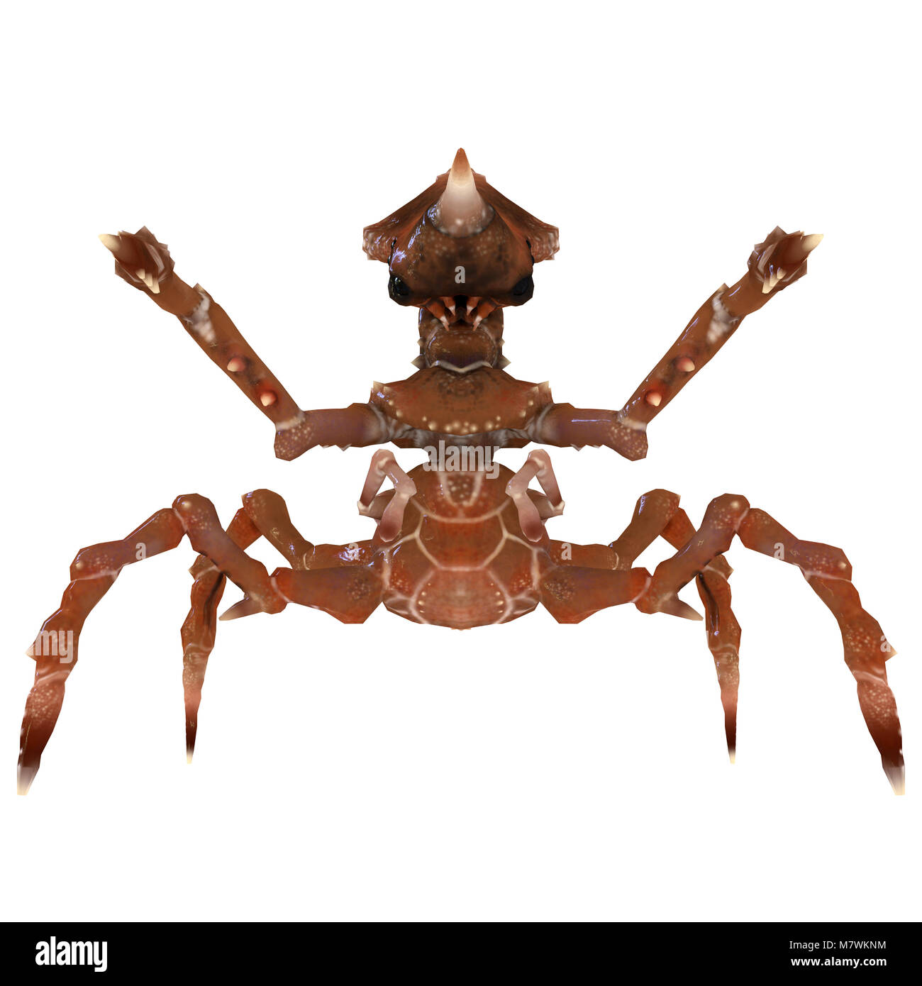 3d insect crab monster front attack Stock Photo - Alamy