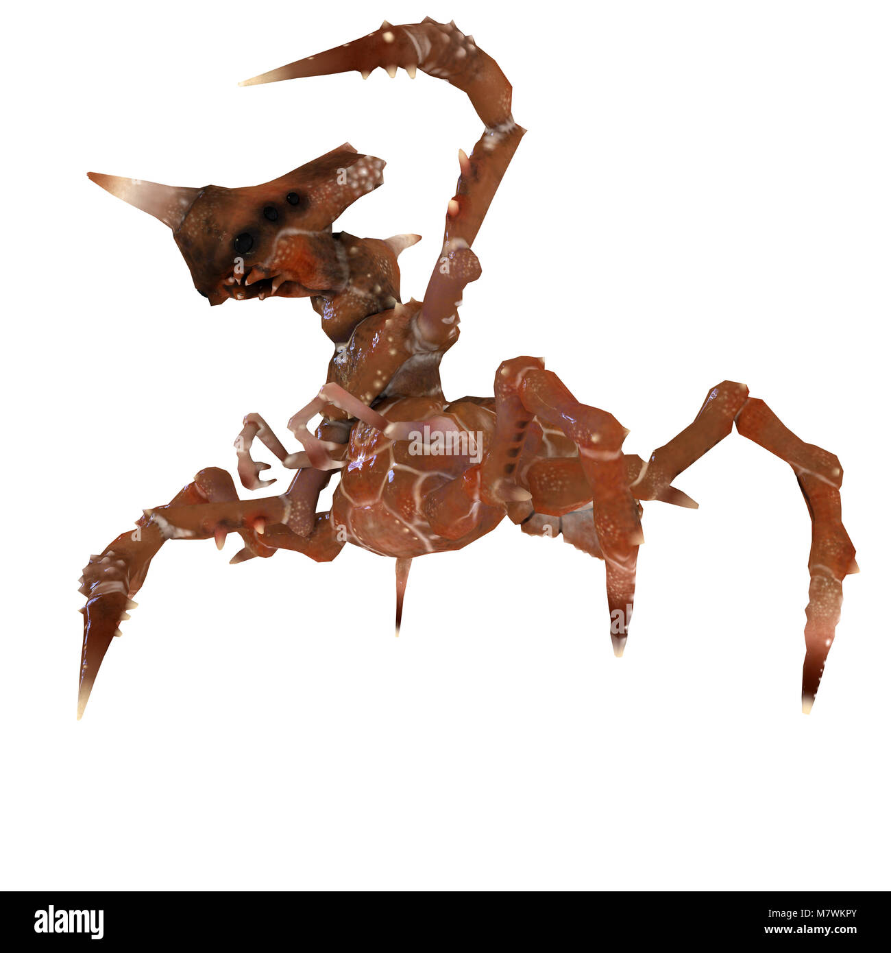 3d insect crab monster attack with spike Stock Photo - Alamy