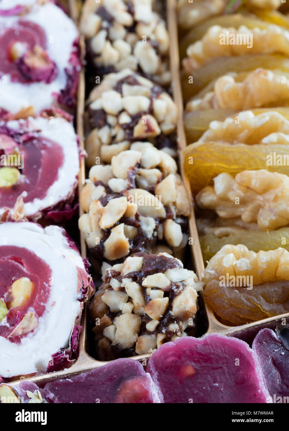 assorted turkish delights (sugar coated soft candy Stock Photo - Alamy