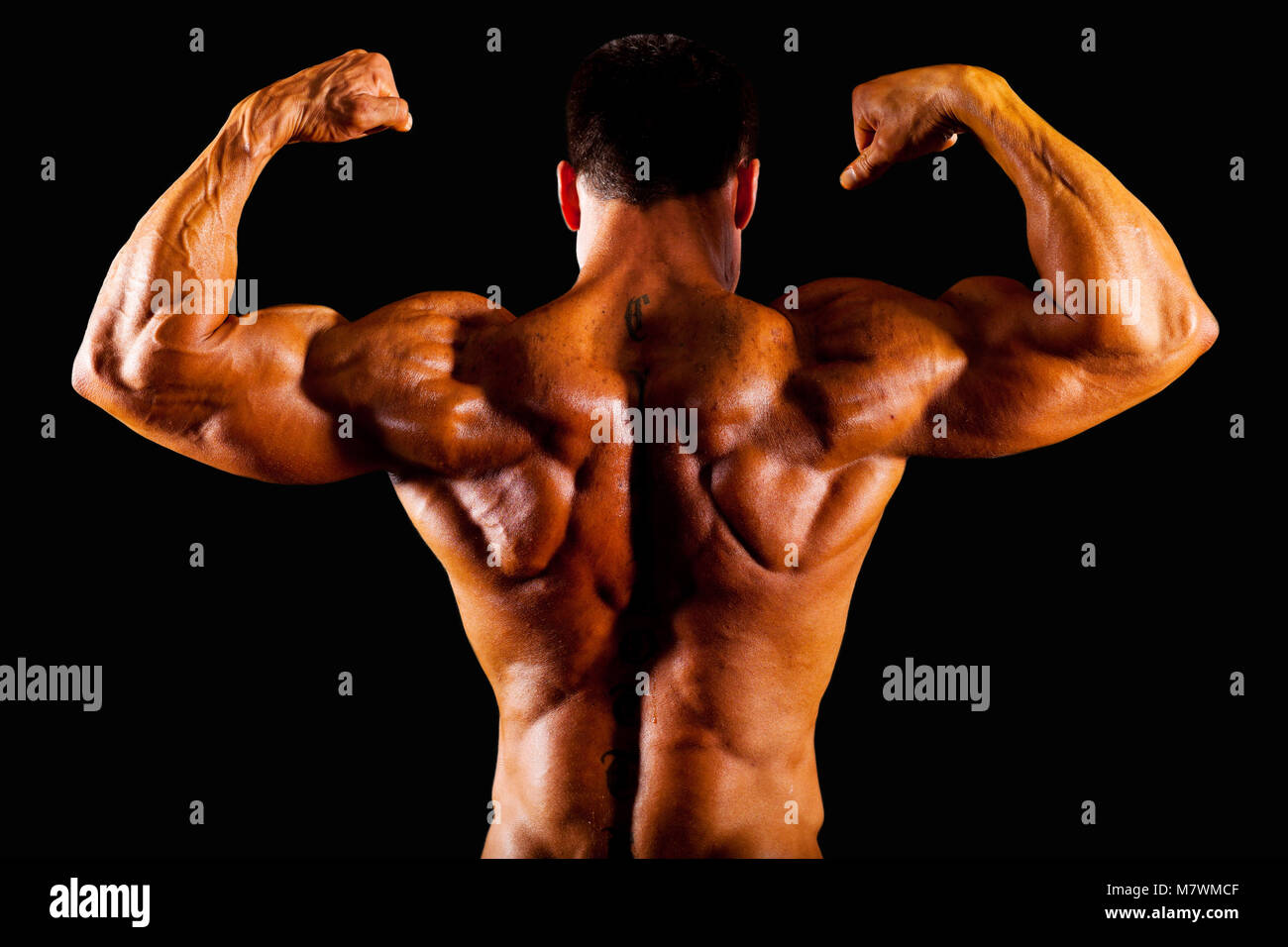 rear view of bodybuilder top Stock Photo - Alamy