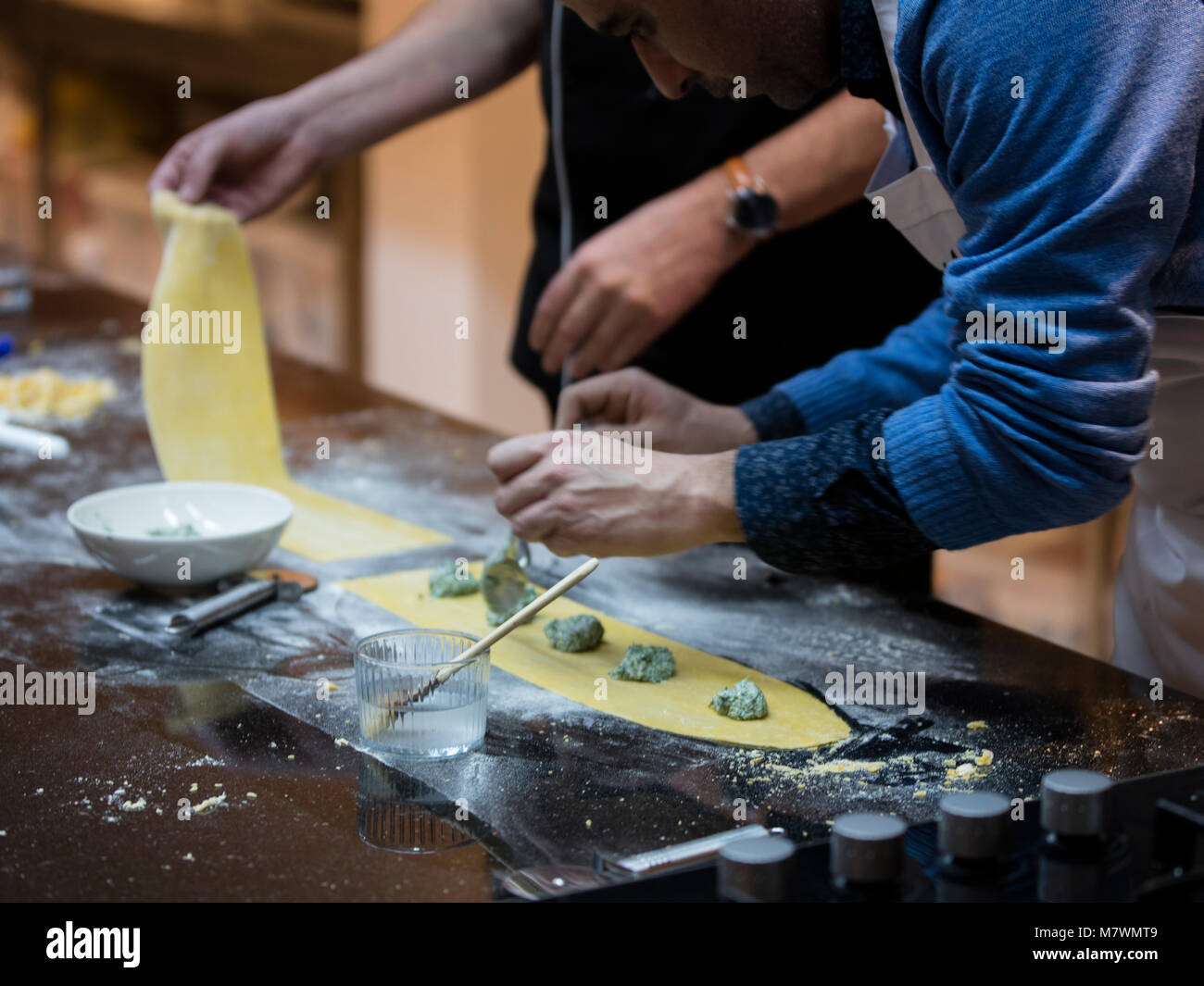 man making ravioli,italian cuisine and gluten-free Stock Photo - Alamy