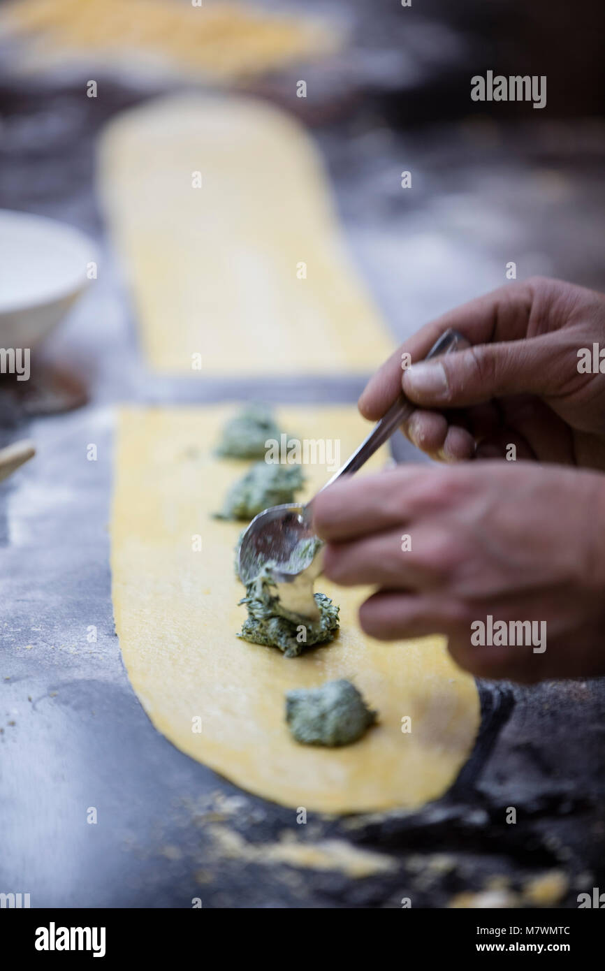 man making ravioli,italian cuisine and gluten-free Stock Photo - Alamy