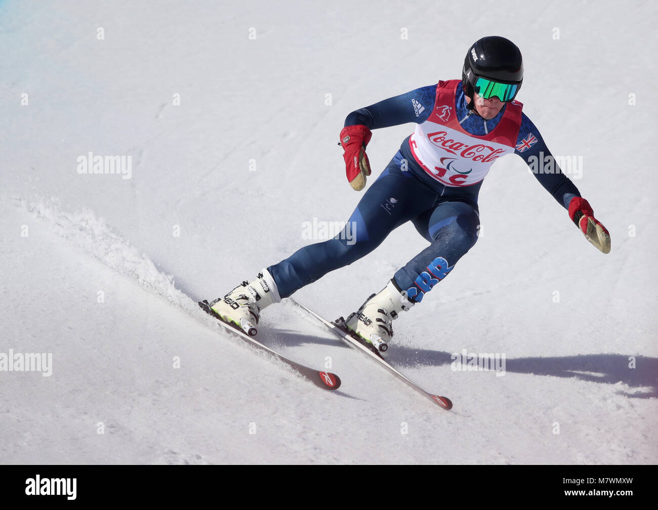 Great Britain's James Whitley competes in the Men's Super Combined ...