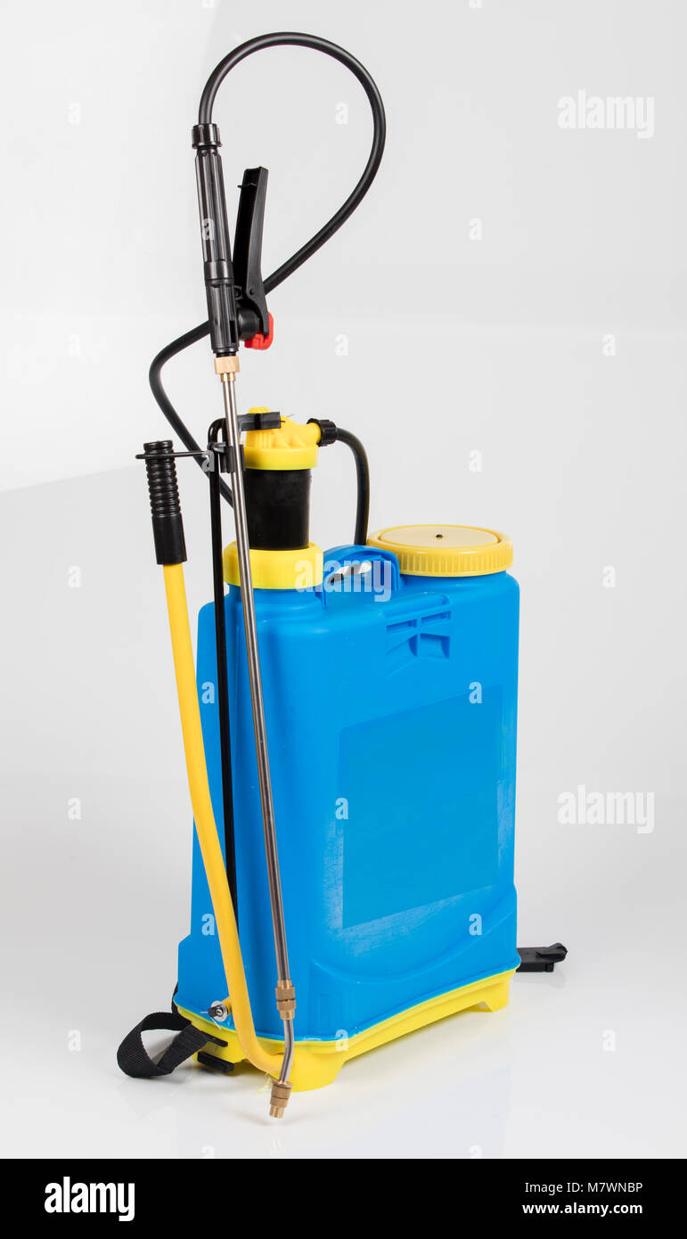 insecticide sprayers on isolated white background Stock Photo - Alamy