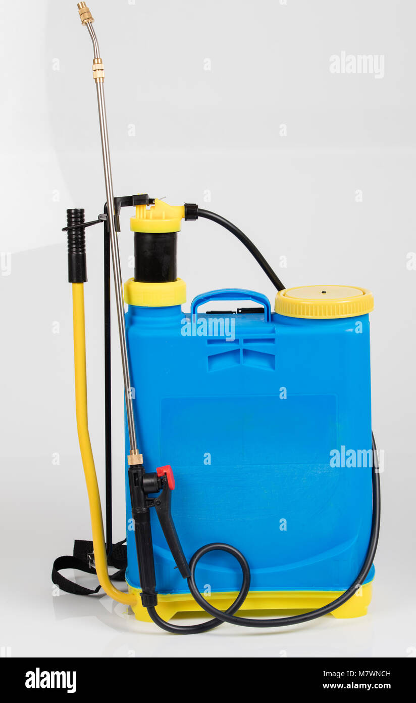 insecticide sprayers on isolated white background Stock Photo - Alamy