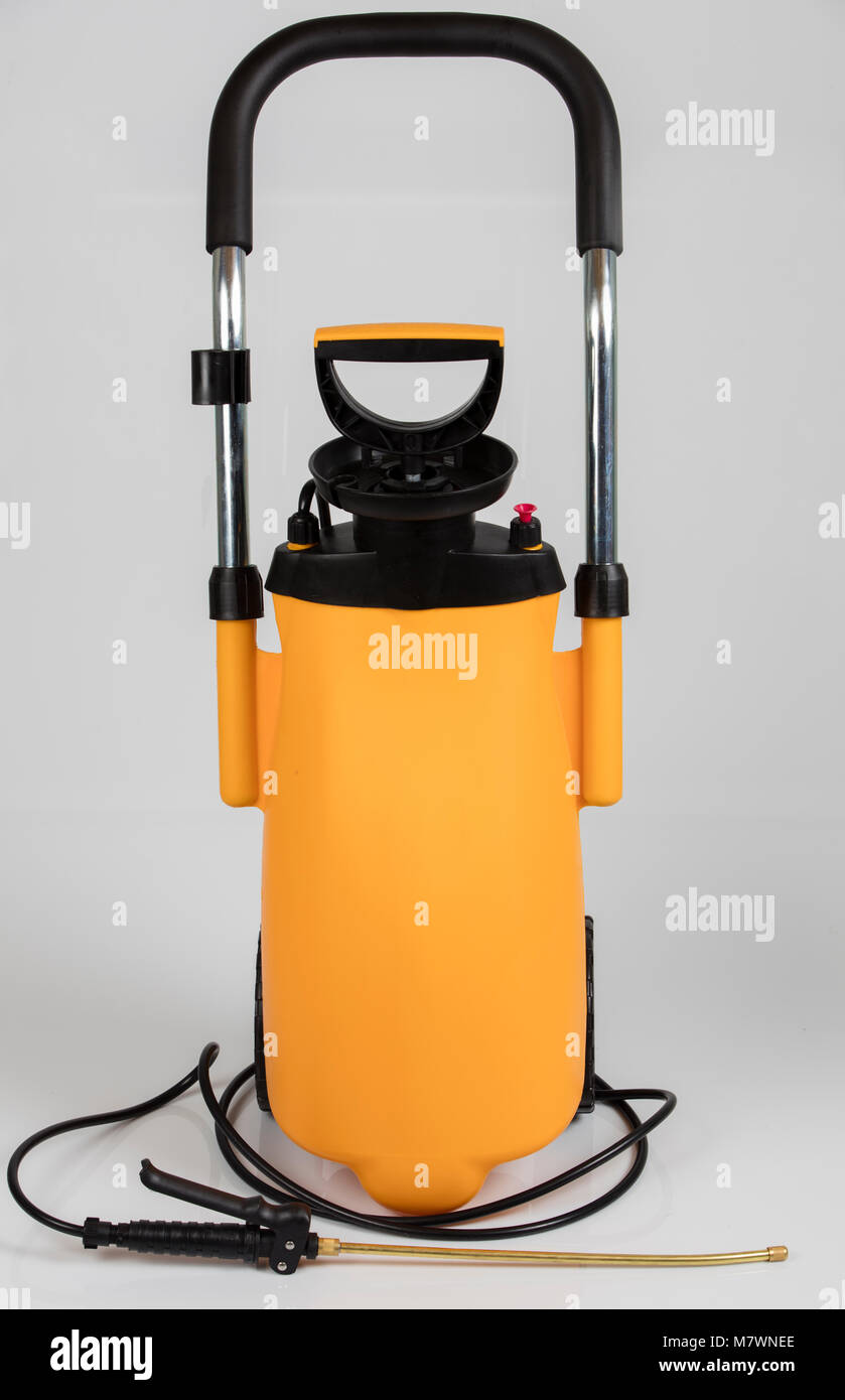 insecticide sprayers on isolated white background Stock Photo - Alamy