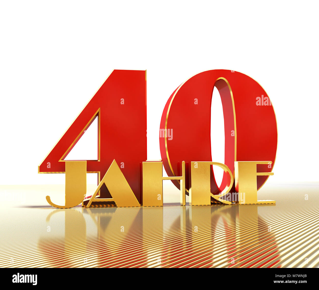 Golden number forty (number 40) and the word "years" against the ...