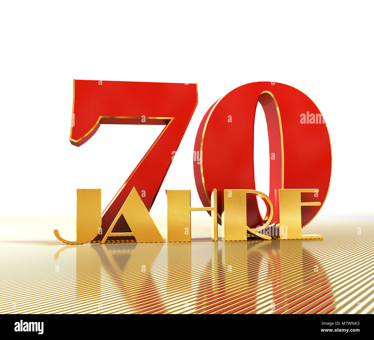 Golden number seventy (number 70) and the word "years" against the ...