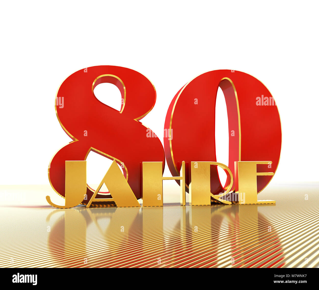 Golden number eighty (number 80) and the word "years" against the ...