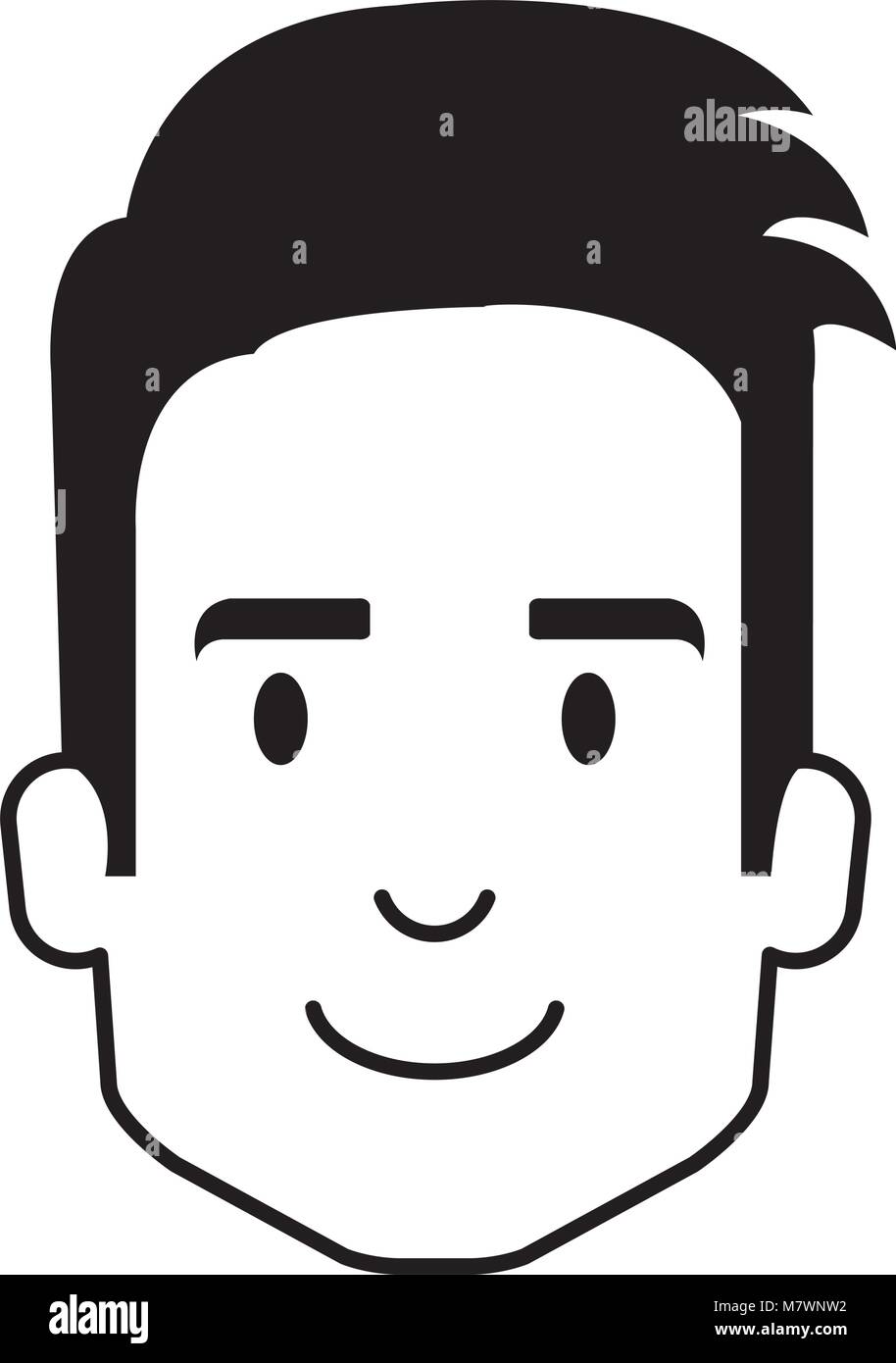 young man head avatar character Stock Vector Image & Art - Alamy