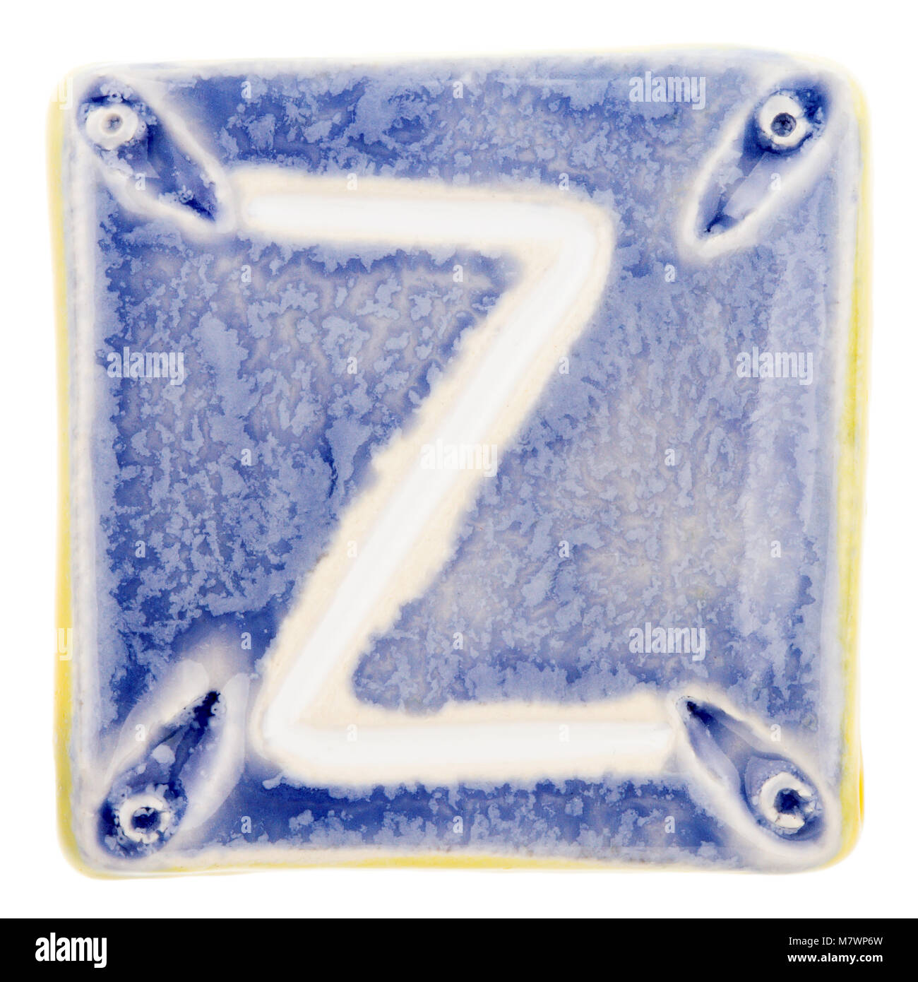 Big size colorful handmade ceramic letter isolated on white background ...