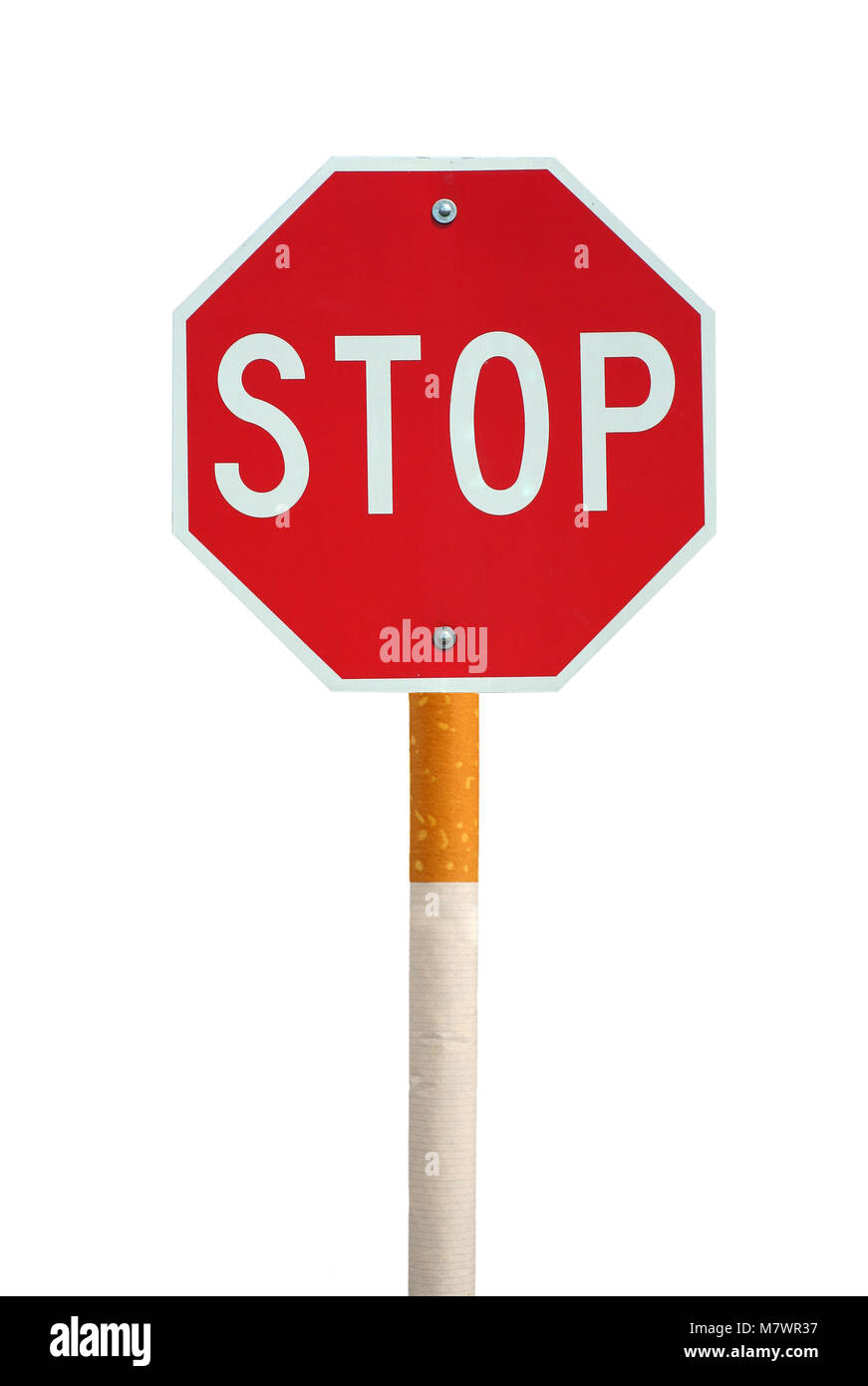 Stop smoking stop sign and cigarette concept Stock Photo - Alamy
