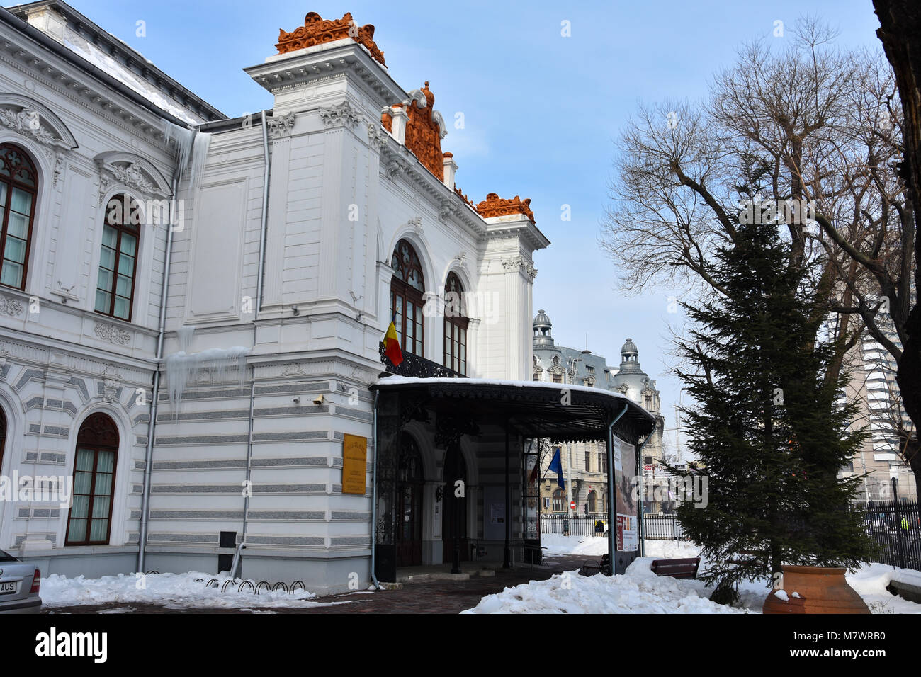 Bucharest, Romania. February 3, 2017. The Bucharest Municipality Museum ...