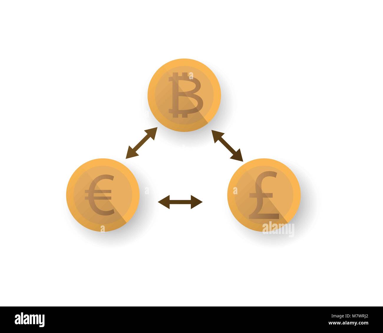 Currency exchange vector illustration. Digital money, bitcoin, bit coin ...