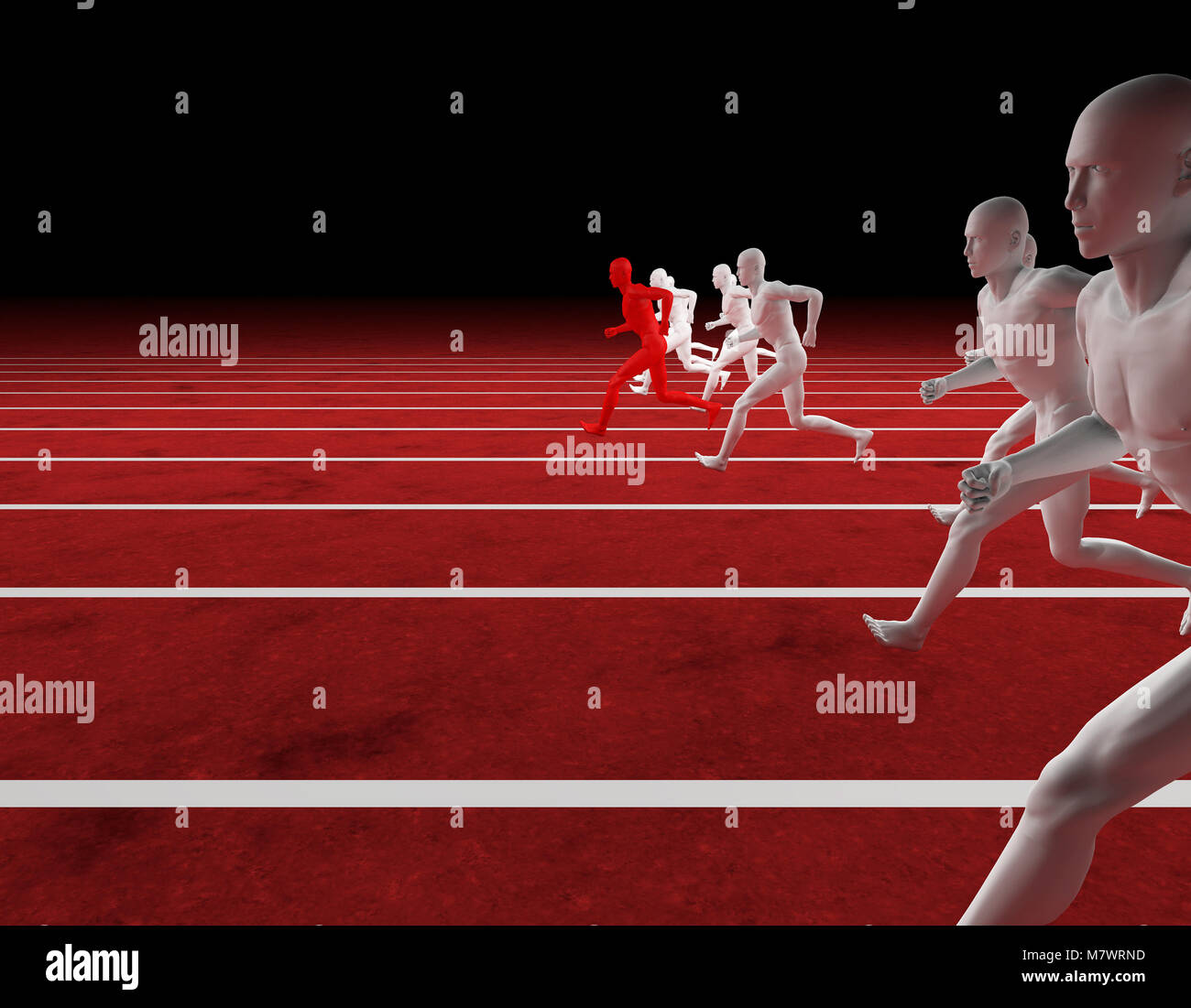 Tech man running on the runway Stock Photo - Alamy