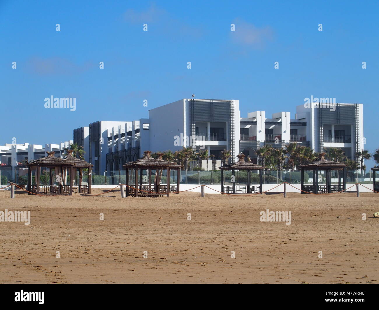 AGADIR, MOROCCO AFRICA on FEBRUARY 2017: White modern hotel building on ...