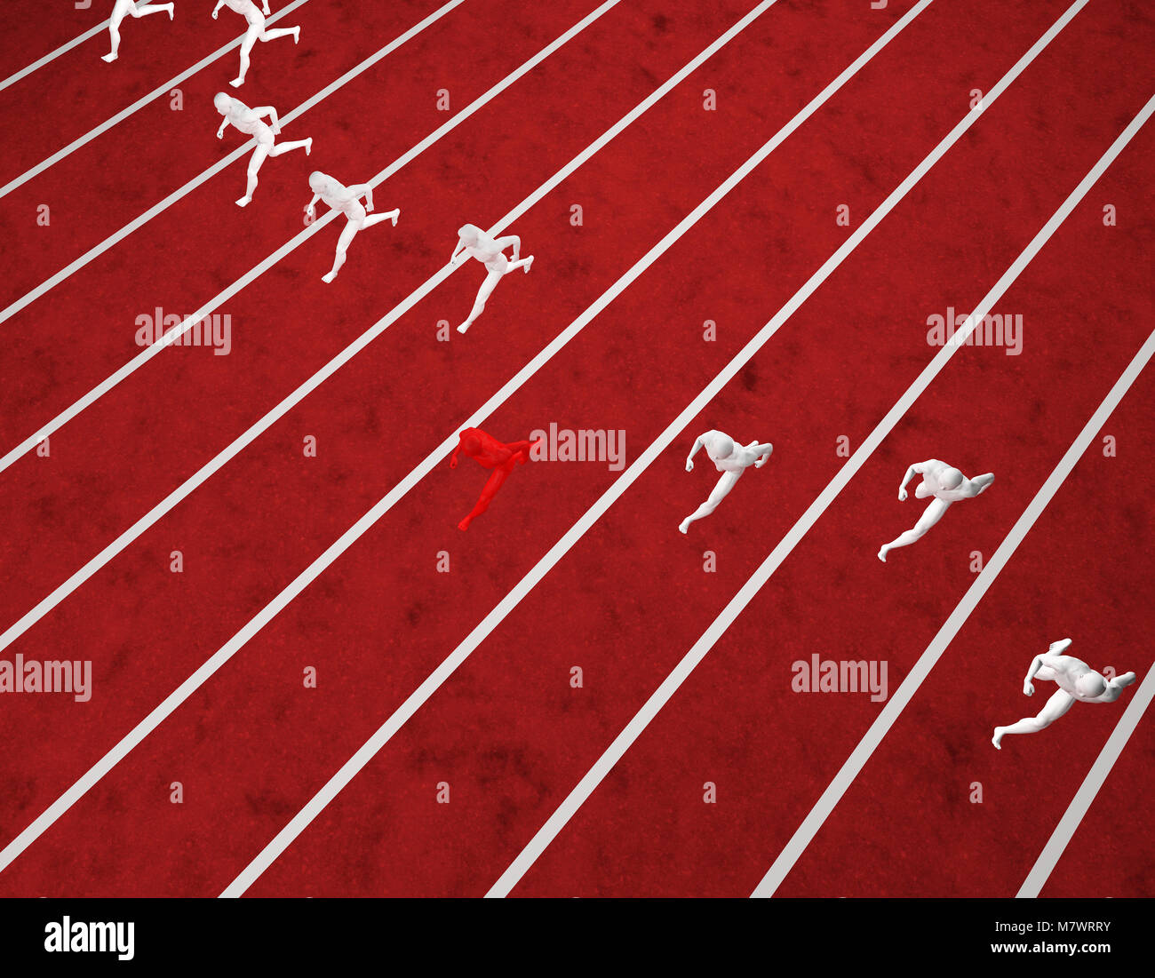 Tech man running on the runway Stock Photo - Alamy