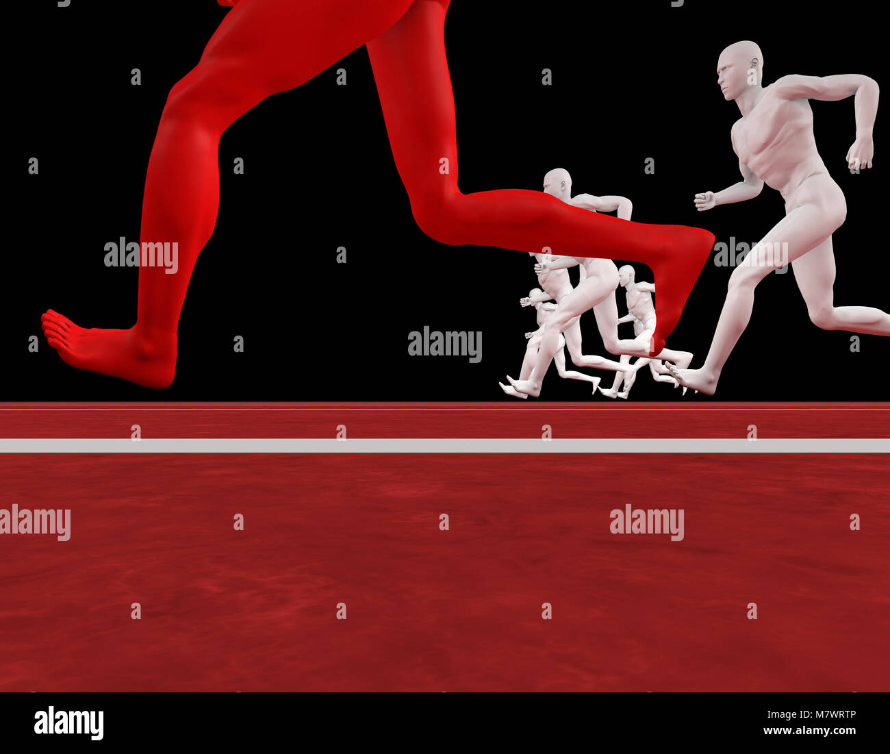 Tech man running on the runway Stock Photo - Alamy