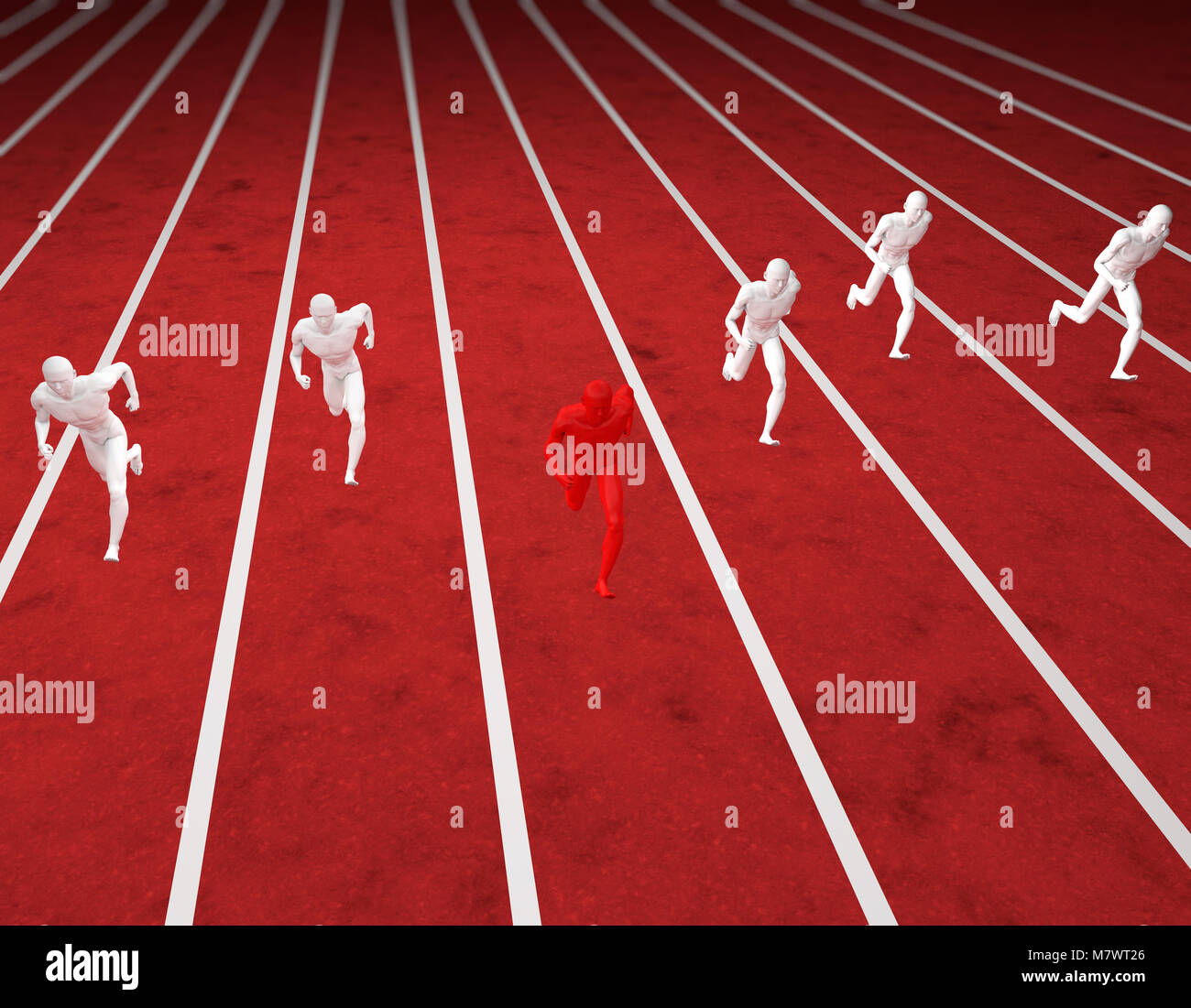 Tech man running on the runway Stock Photo - Alamy