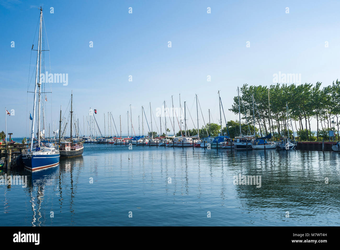 Harbor in Orth, Fehmarn, Baltic Sea, Schleswig-Holstein, Germany ...