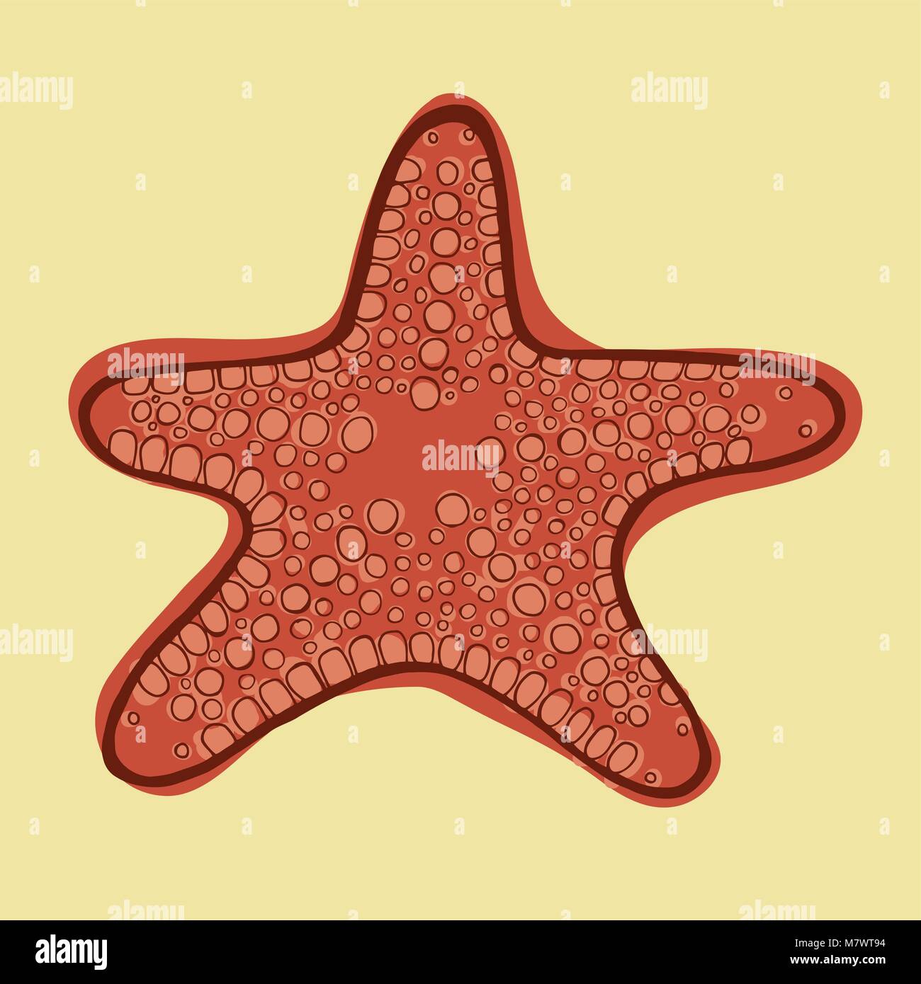 Red starfish vector illustration. Sea animals Stock Vector Image & Art ...