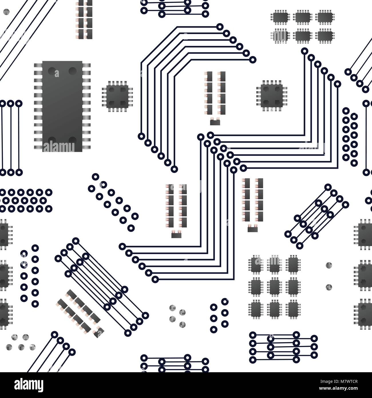 Seamless Pattern Circuit Board Black Stock Photos & Seamless Pattern ...