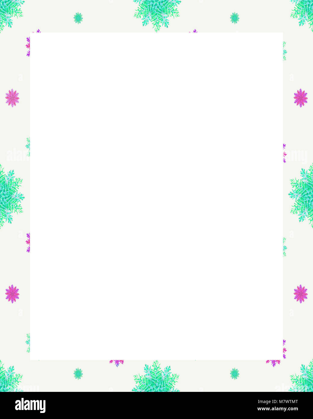 White frame background with decorated design borders Stock Photo - Alamy