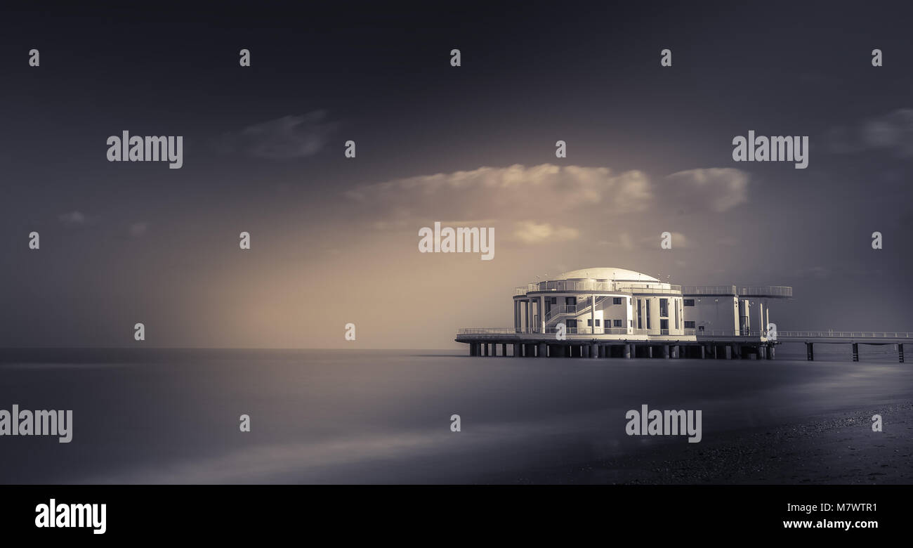 Pier of Senigallia (La Rotonda di Senigallia) seen from the beach Stock ...