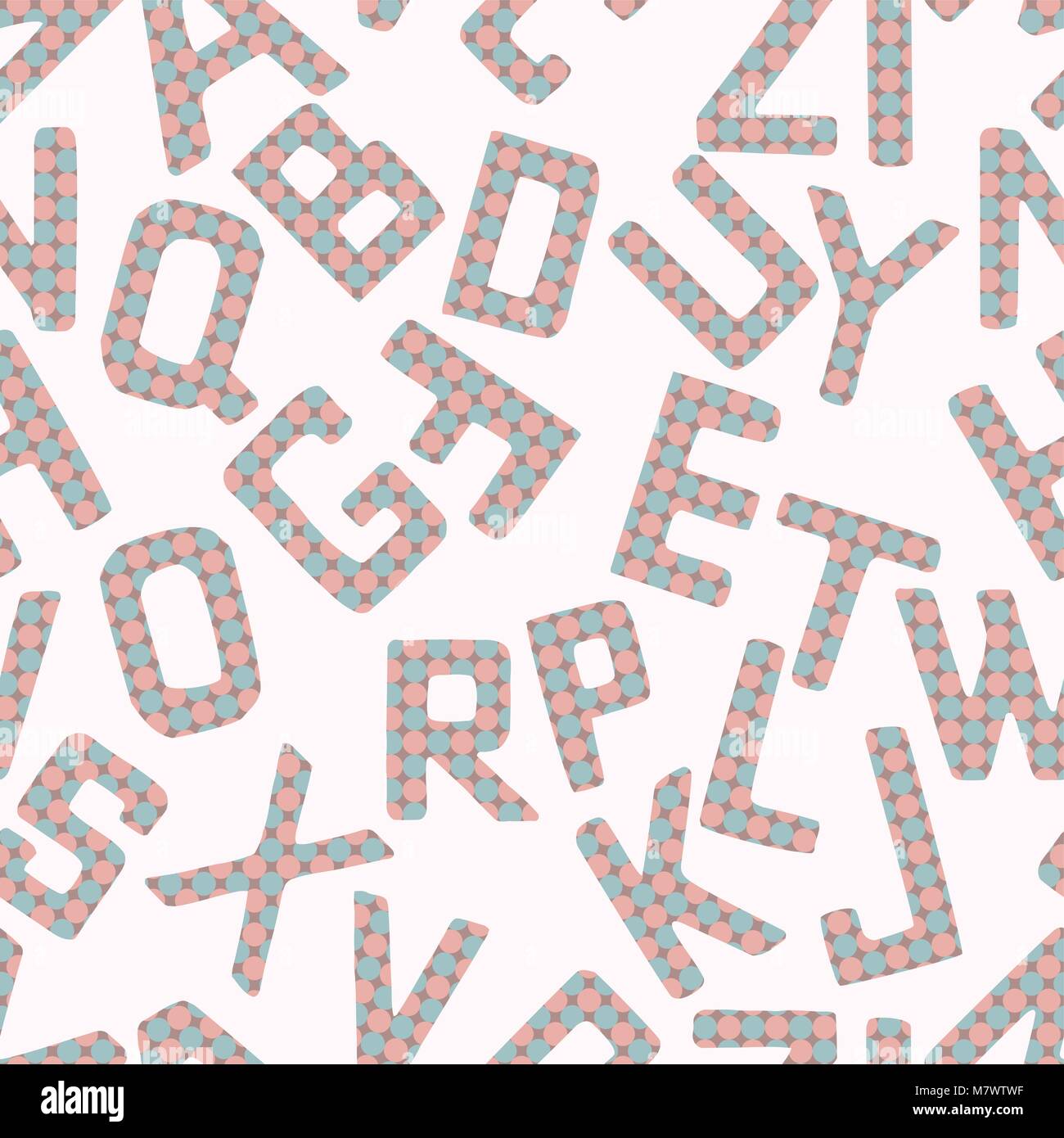 Seamless pattern background with letters. Alphabet vector illustration ...