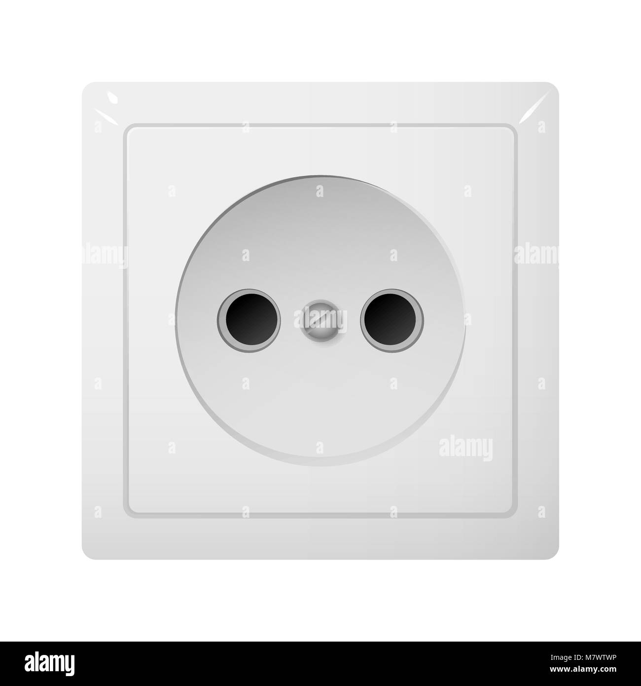 Single electrical socket Type C. Power plug vector illustration ...