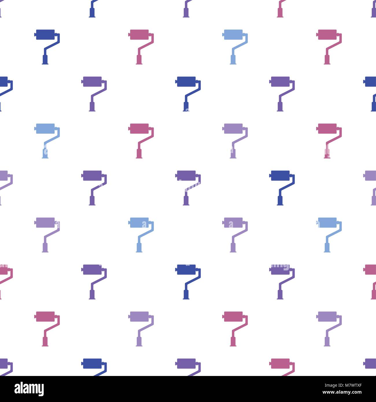 Paint roller seamless pattern background. Vector illustration Stock ...