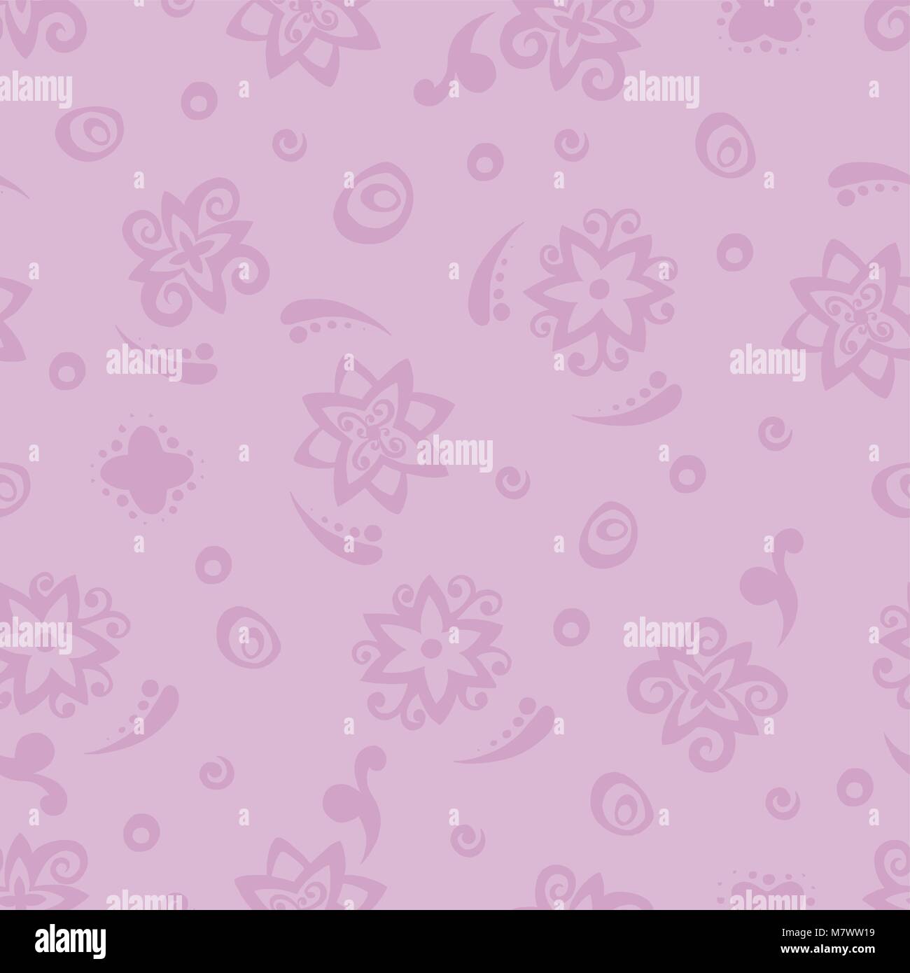 Seamless background pattern with curls. Vector illustration. Purple ...