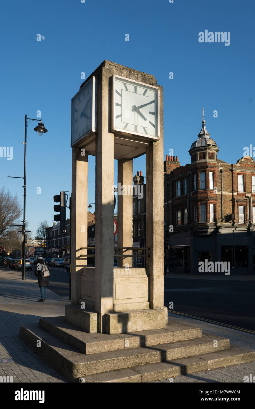 The Hanwell Clock, which was unveiled on Hanwell Broadway on 7 May 1937 ...