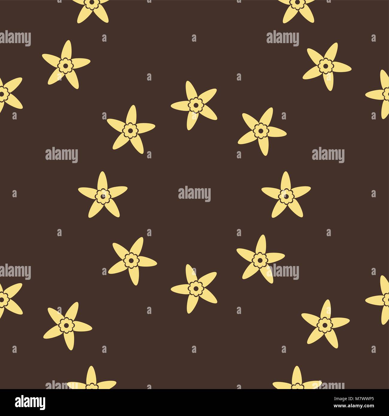Seamless pattern background with vanilla. Flower vector illustration ...